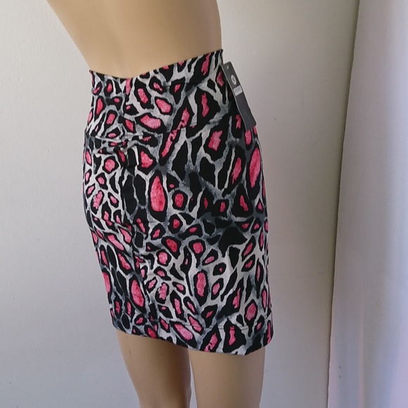 shosho | Skirts | Nwt Shosho Animal Print Pink Black Skirt Size M ...